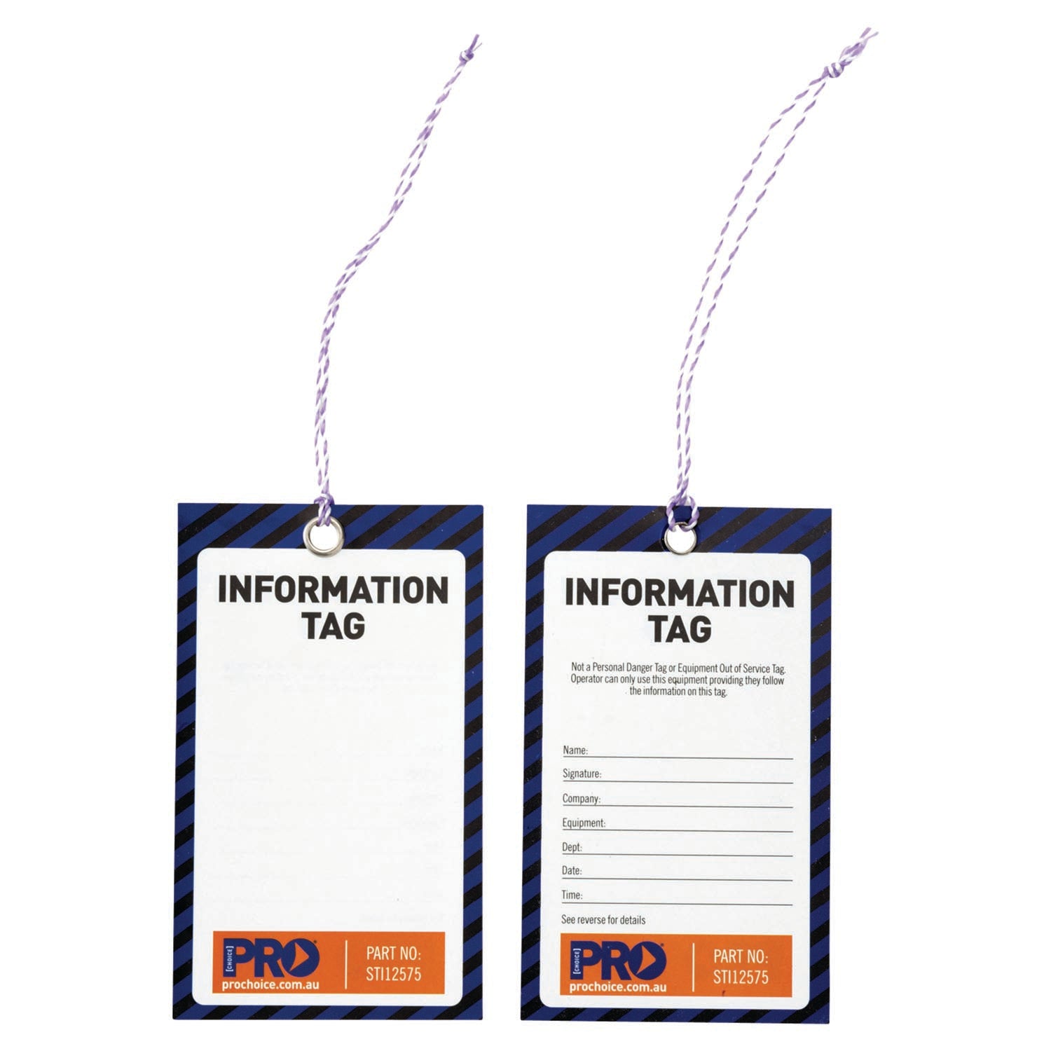 Buy ProChoice Information (Blank) Safety Tags. Pack of 100 125mm x 75mm ...